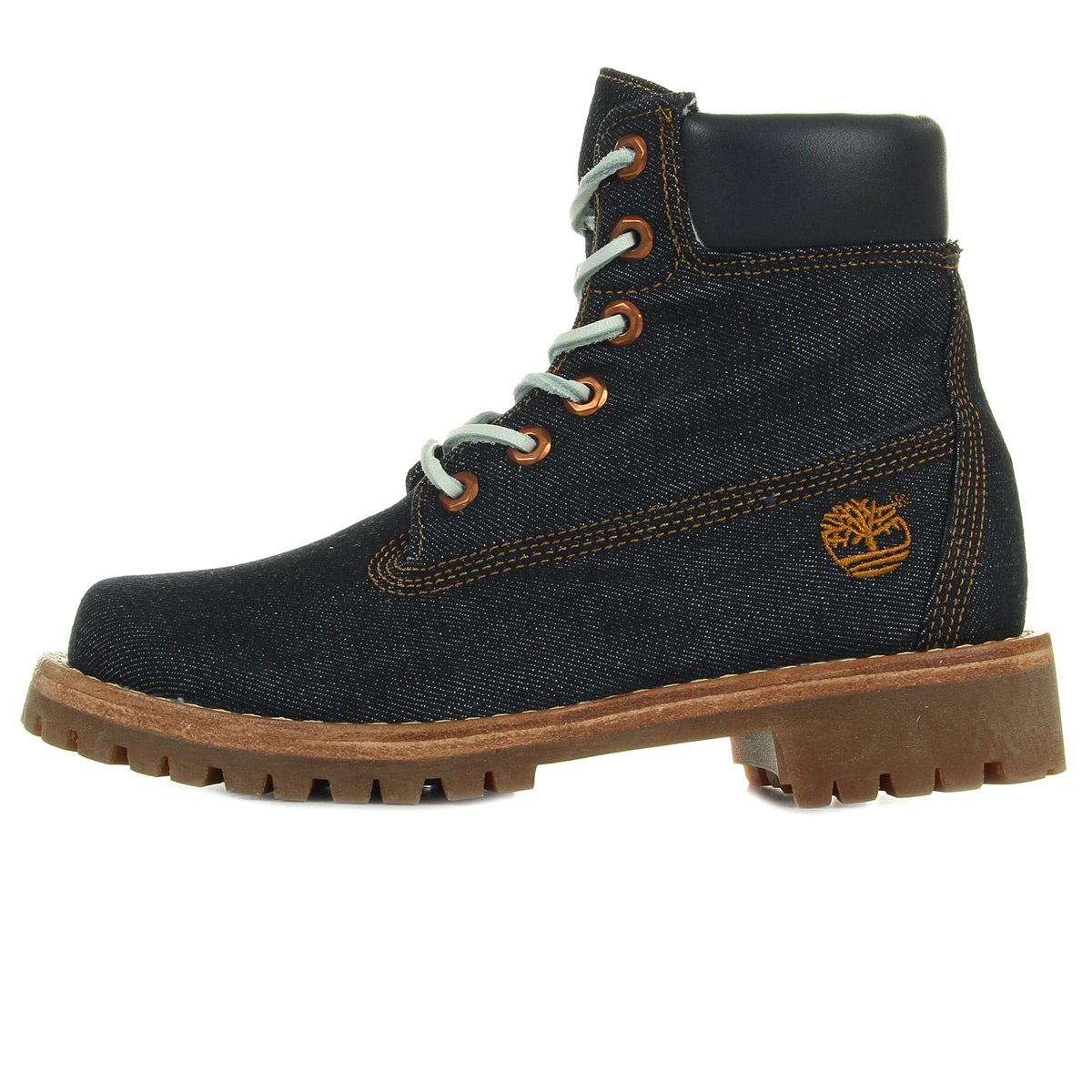 Timberland Ltd Fabric 6in Dk Denim CA1G7R, Boots femme