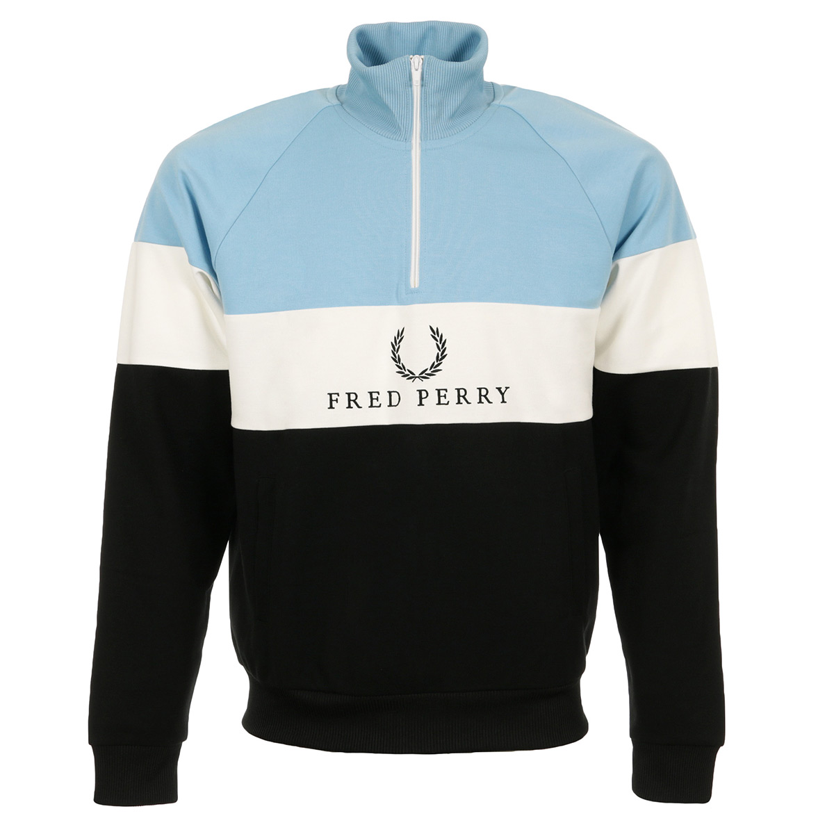 Fred Perry Embroidered Panel Track Jacket "Glacier" J4500453, Vestes ...